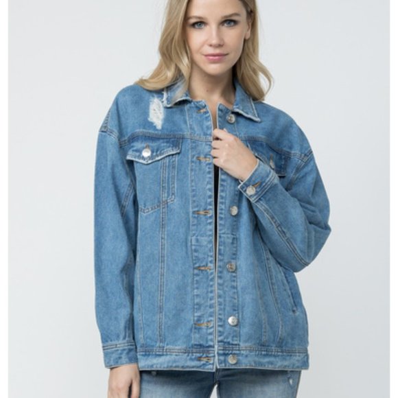 Vocal | Jackets & Coats | Nwt Vocal Denim Boyfriend Jacket | Poshmark